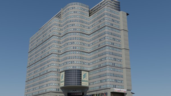 3D building office skyscraper