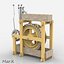3d Model Perpetuum Mobile - Water Wheel