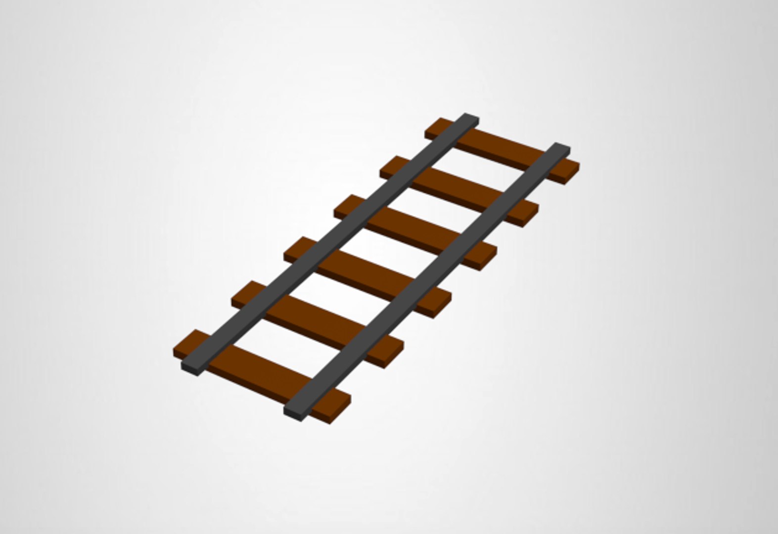 3d Rails Train Model