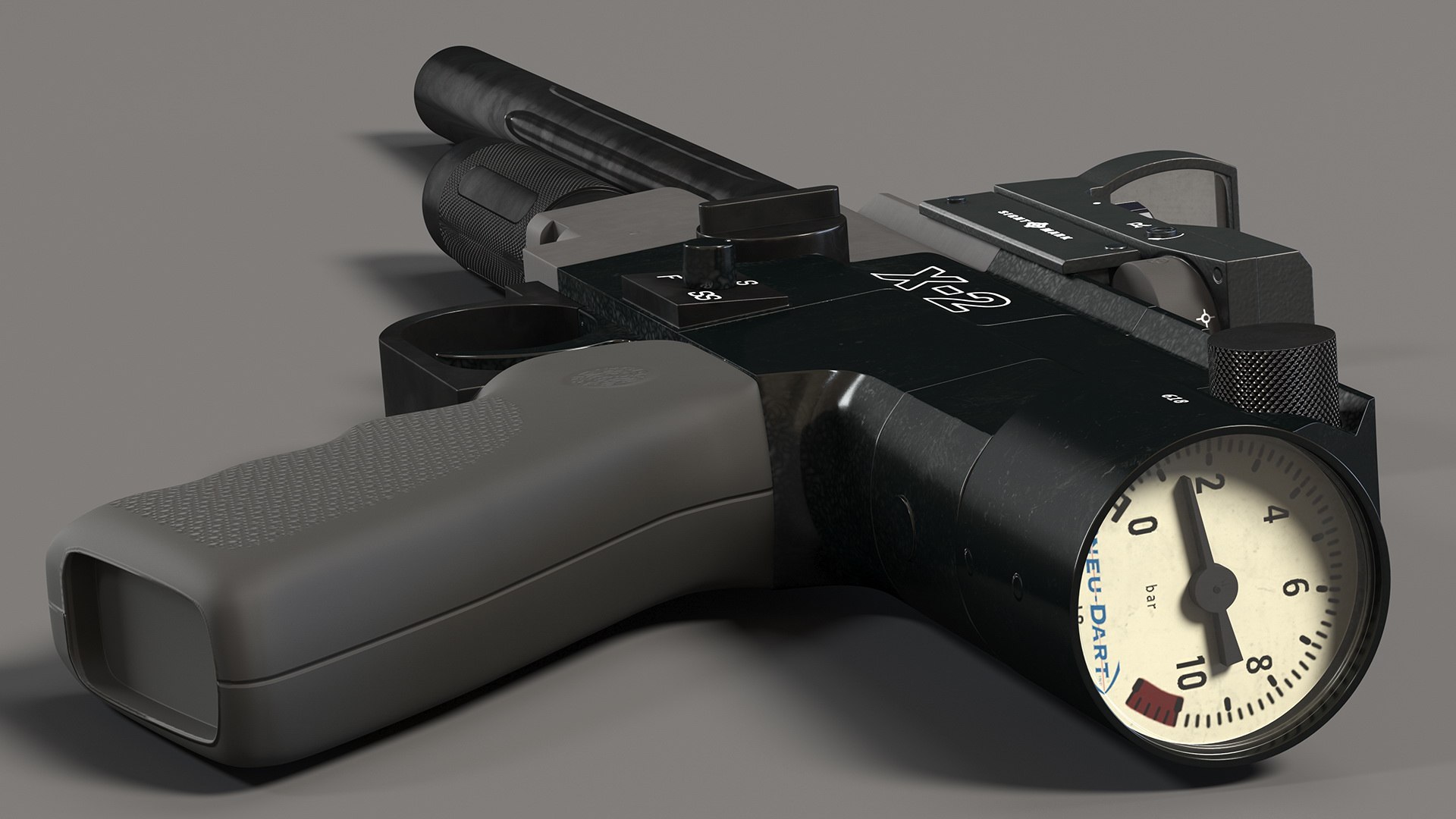 3D Tranquilizer Dart Gun X-2 Satin Black Trim Model - TurboSquid 1968005