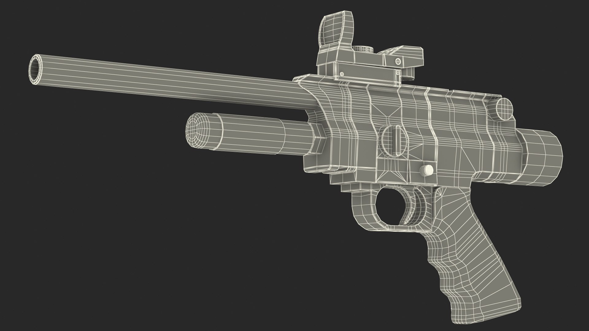 3D Tranquilizer Dart Gun X-2 Satin Black Trim Model - TurboSquid 1968005