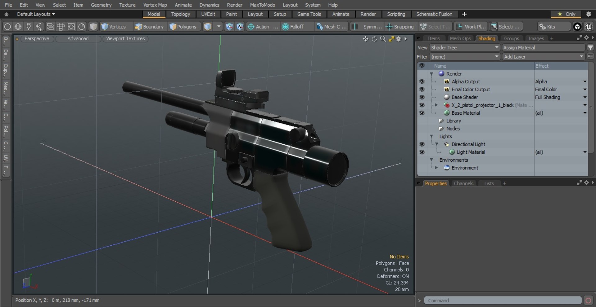 3D Tranquilizer Dart Gun X-2 Satin Black Trim Model - TurboSquid 1968005