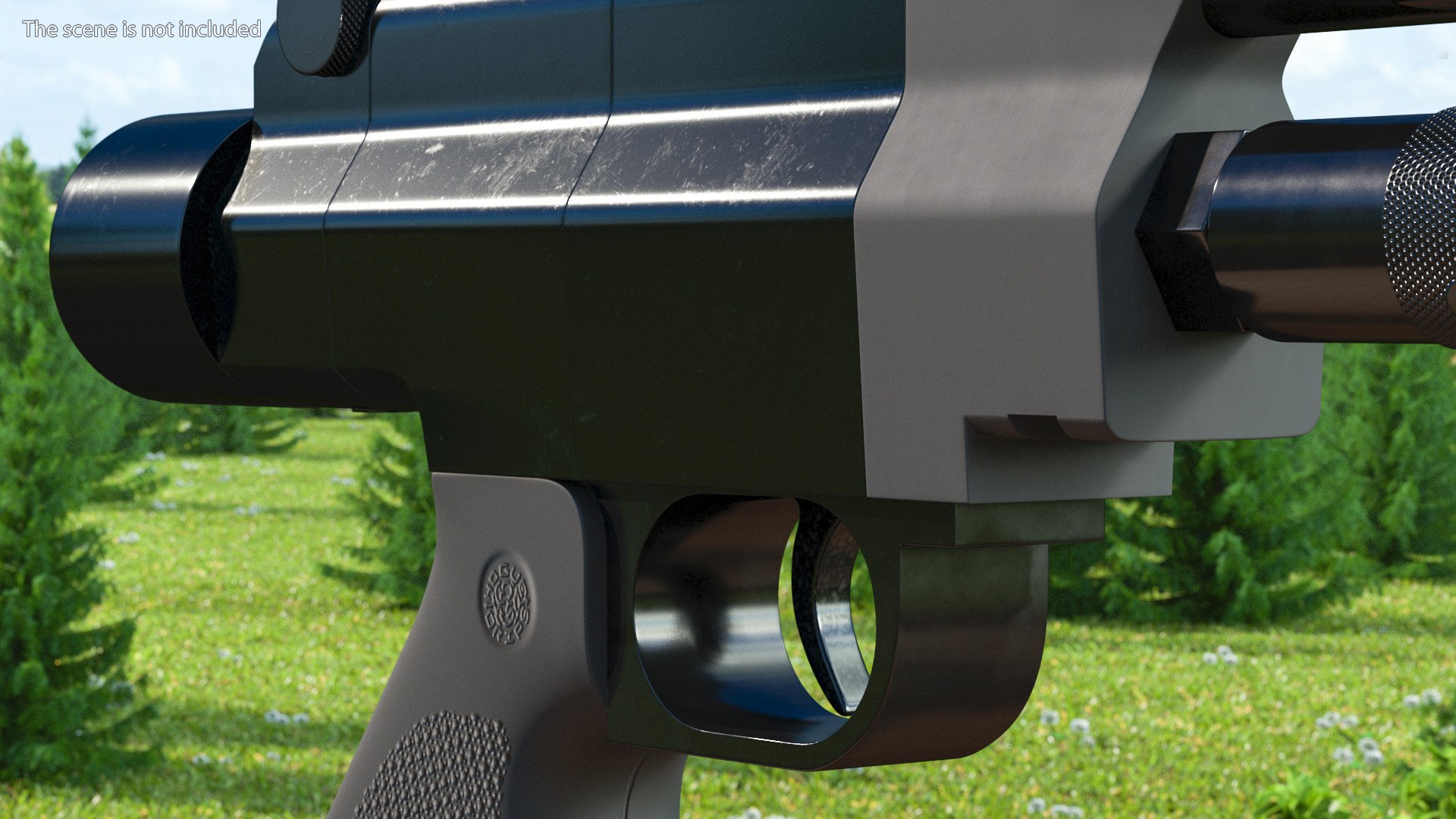 3D Tranquilizer Dart Gun X-2 Satin Black Trim Model - TurboSquid 1968005