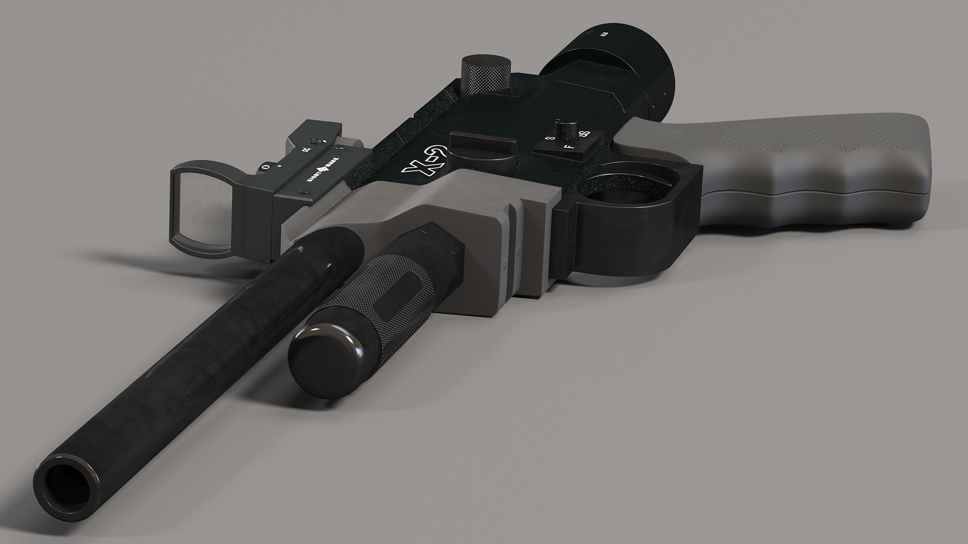 3D Tranquilizer Dart Gun X-2 Satin Black Trim Model - TurboSquid 1968005