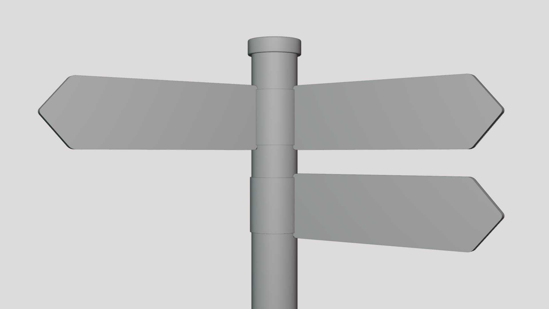 Basic Wayfinding Sign Board - Geometry Only No Textures No Materials ...