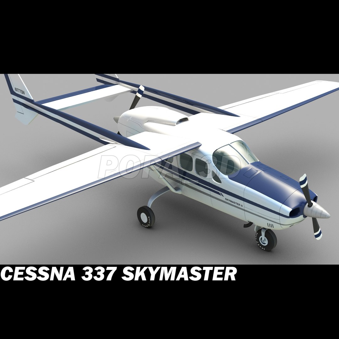 3ds Airplane Cessna 337