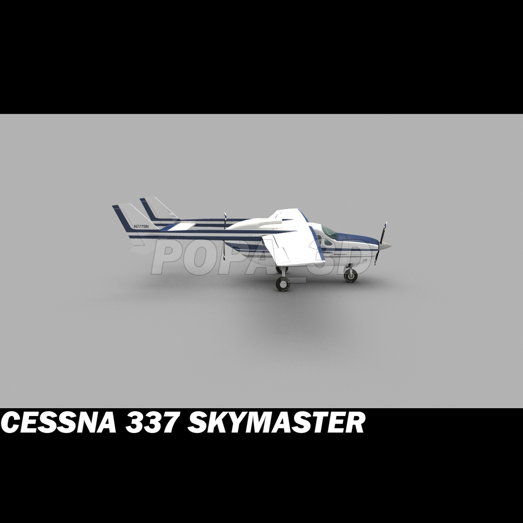 3ds airplane cessna 337