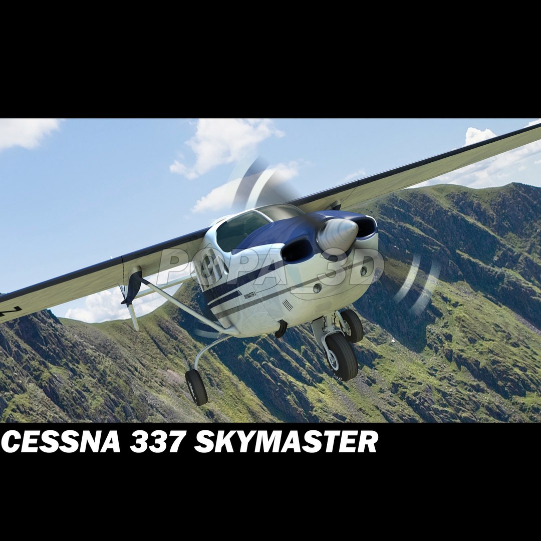3ds airplane cessna 337