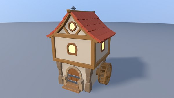 3D cartoon toon cart model - TurboSquid 1683587