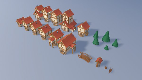 3D cartoon toon cart model - TurboSquid 1683587