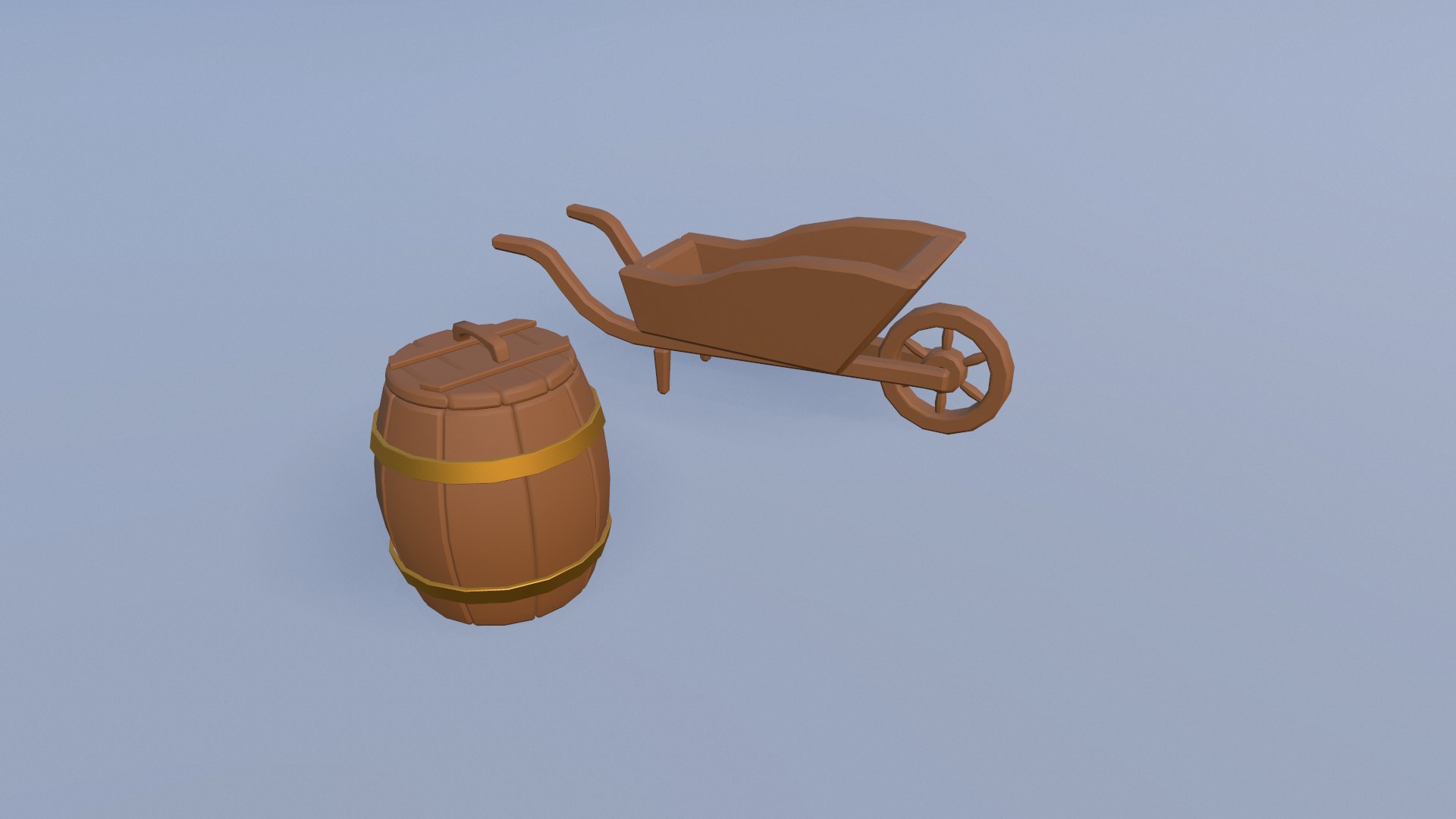 3D cartoon toon cart model - TurboSquid 1683587