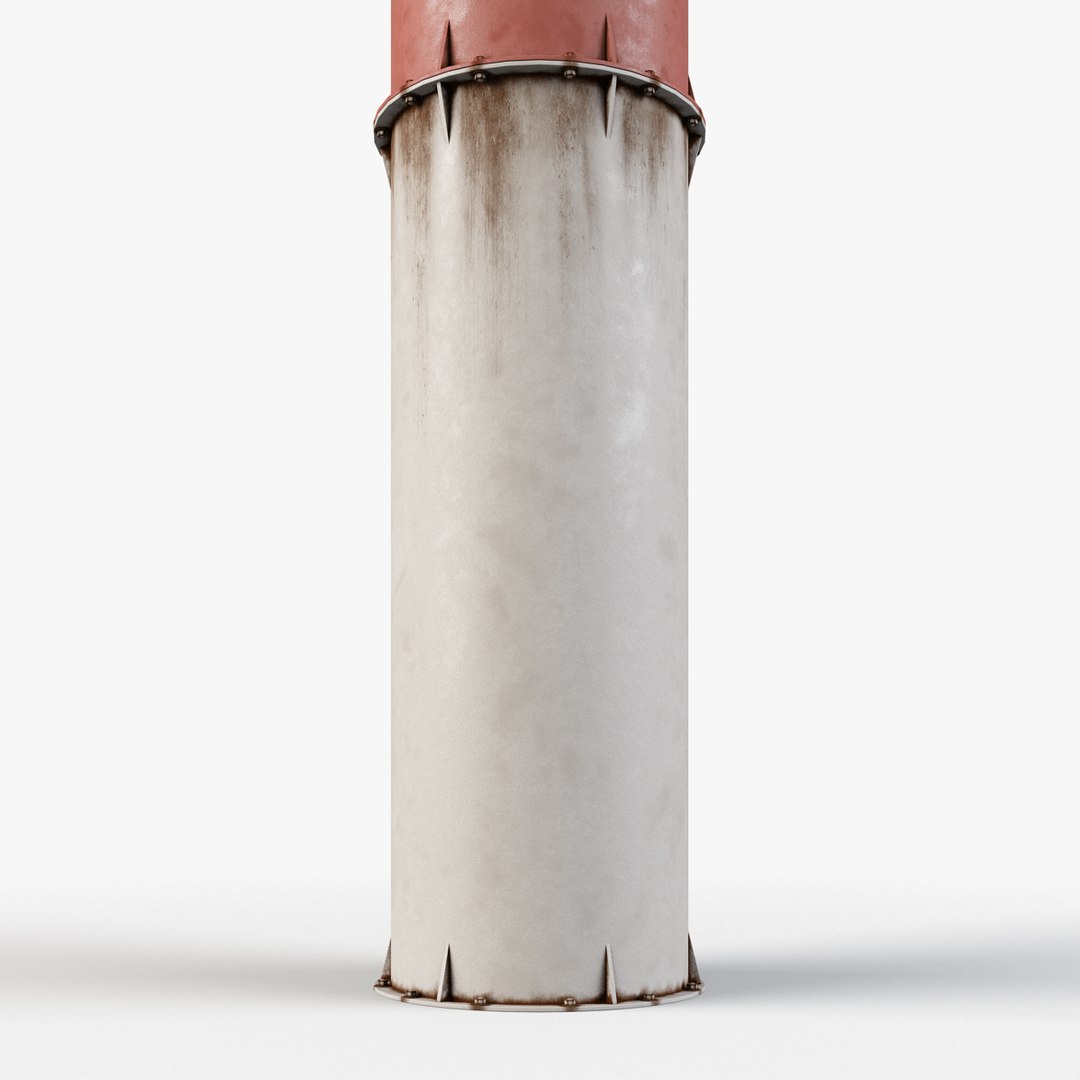 3d old chimney pipe