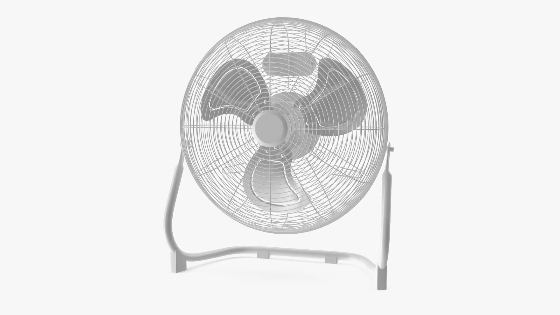 3D Model Compact Floor Fan White - TurboSquid 2115652