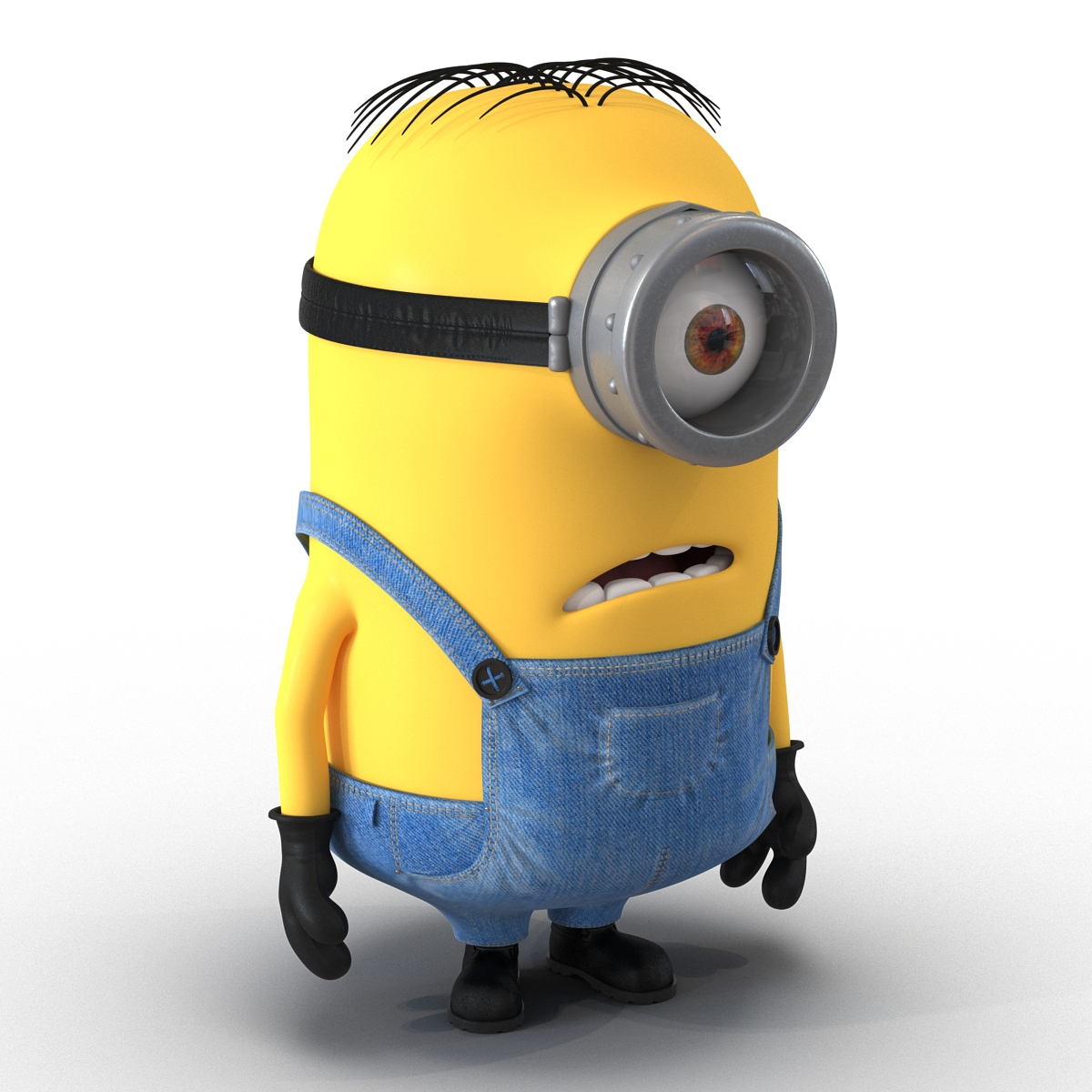 short eyed minion rigged 3d model