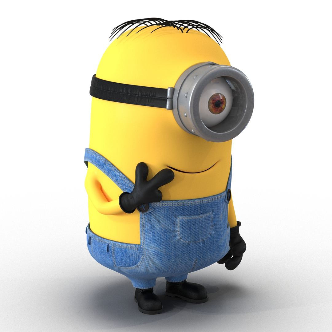 short eyed minion rigged 3d model