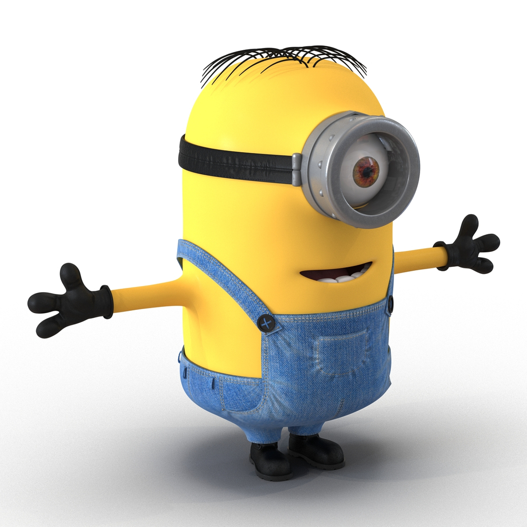 short eyed minion rigged 3d model