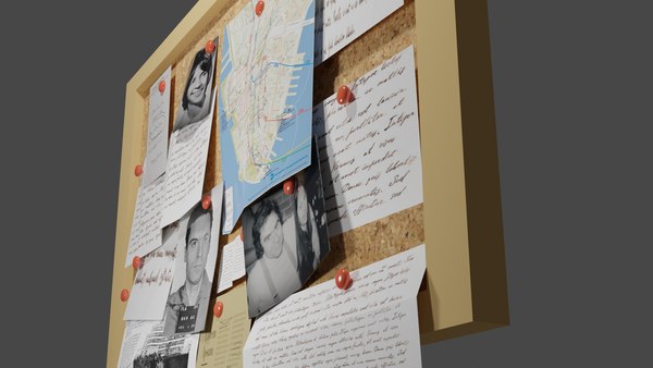 3D Police or Detective Pinboard model - TurboSquid 1896311