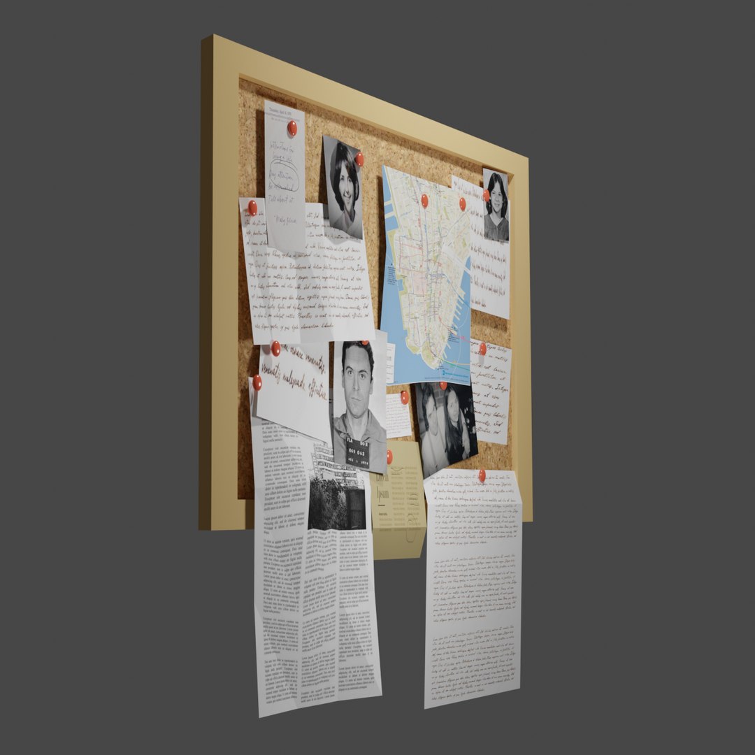 3D Police Or Detective Pinboard Model - TurboSquid 1896311
