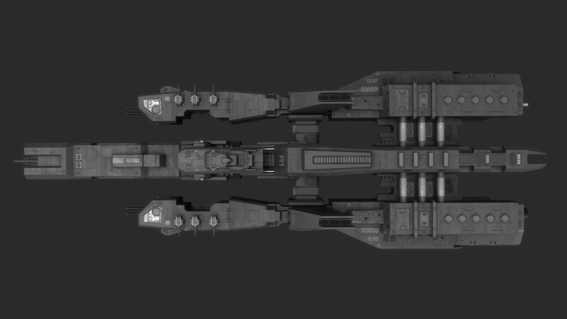 Heavy Frigate Spaceship Model - TurboSquid 2217763