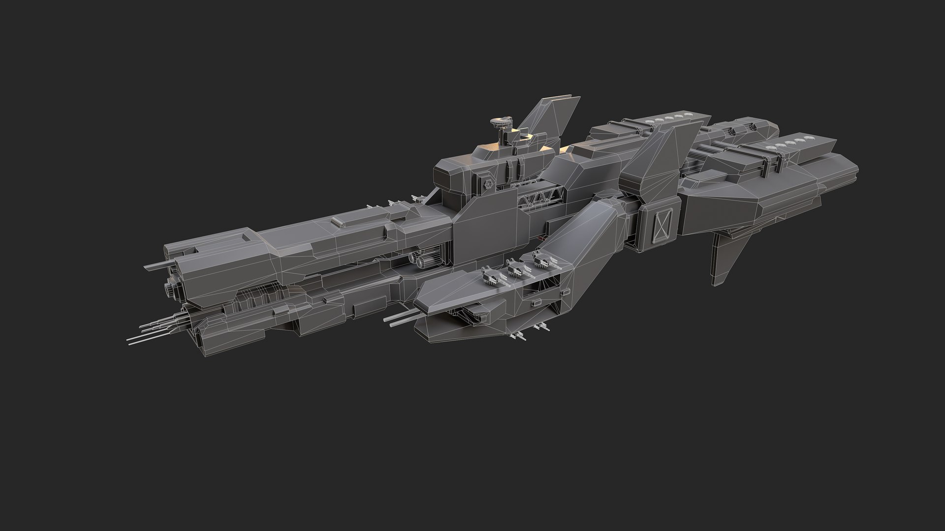 Heavy Frigate Spaceship Model - TurboSquid 2217763