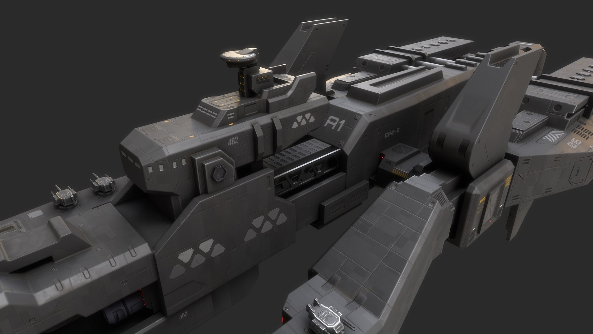 Heavy Frigate Spaceship Model - TurboSquid 2217763