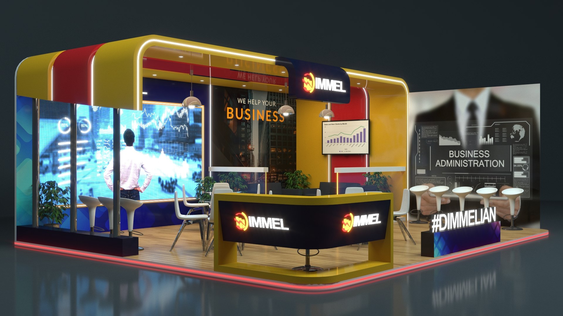 Exhibition Stand Stall 3D Model - TurboSquid 2238871