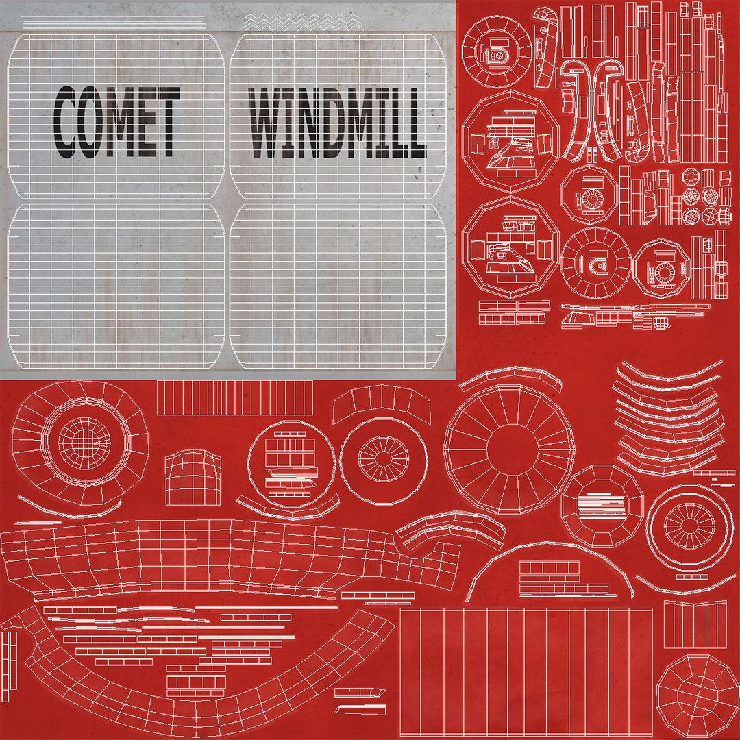 3D Comet Windmill Model - TurboSquid 1230777