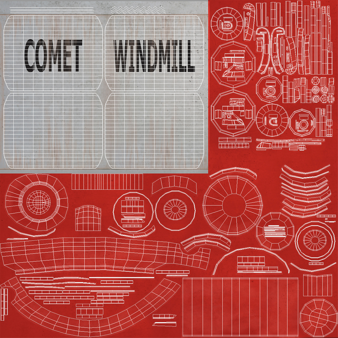 3D comet windmill model - TurboSquid 1230777