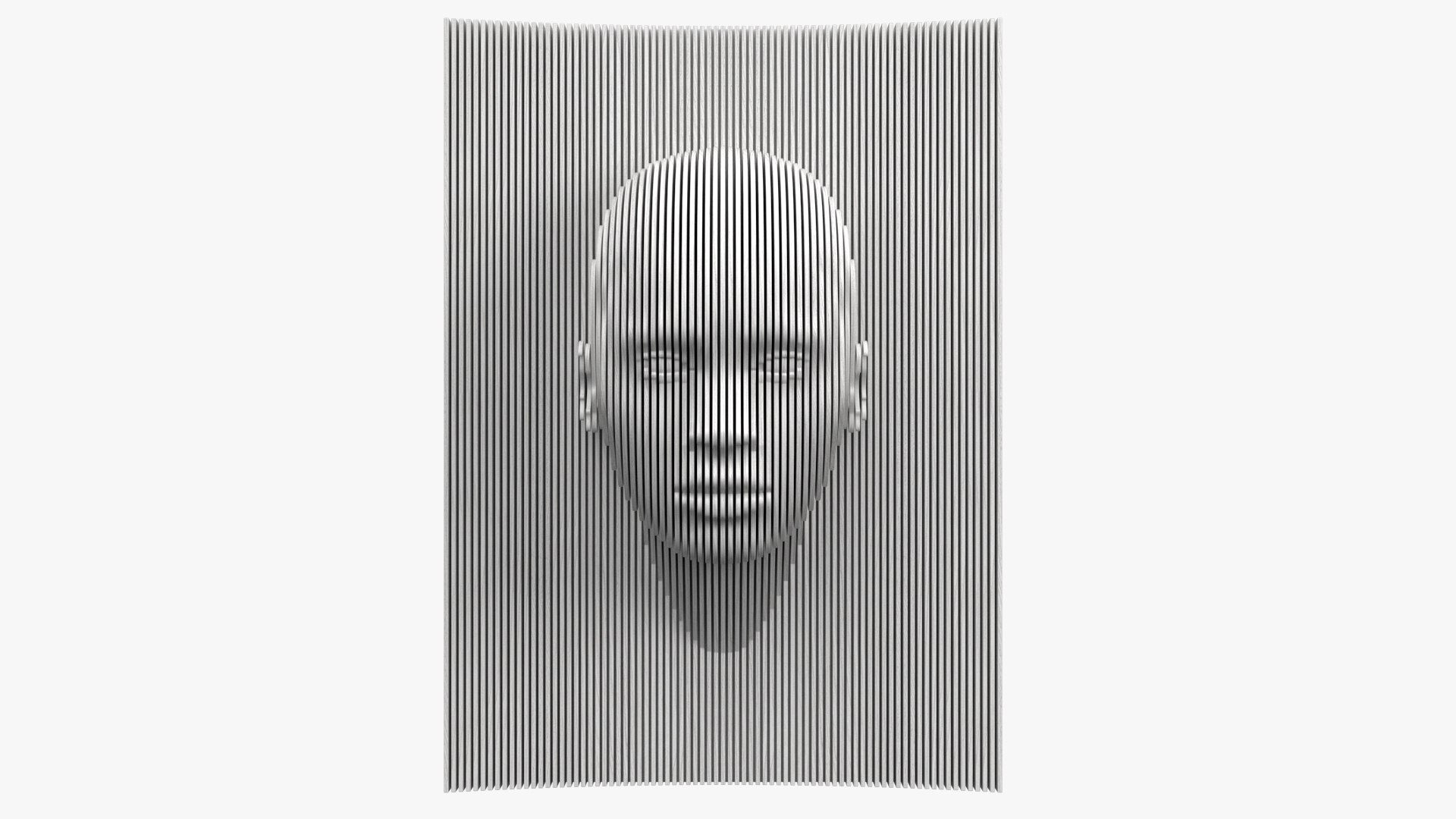 3D Model Modern Parametric Human Head Wall Art - TurboSquid 2358357