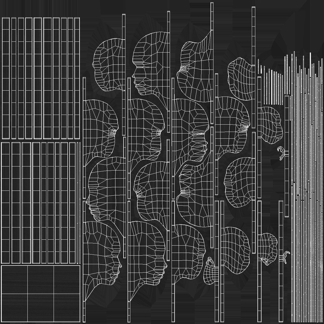 3D Model Modern Parametric Human Head Wall Art - TurboSquid 2358357