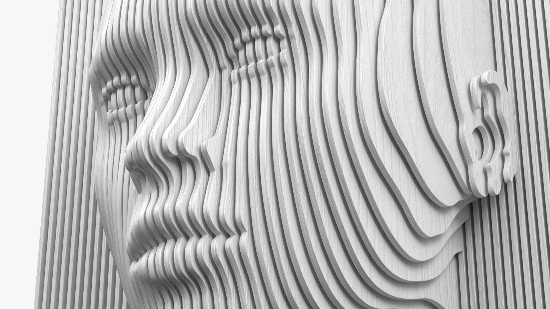 3D Model Modern Parametric Human Head Wall Art - TurboSquid 2358357