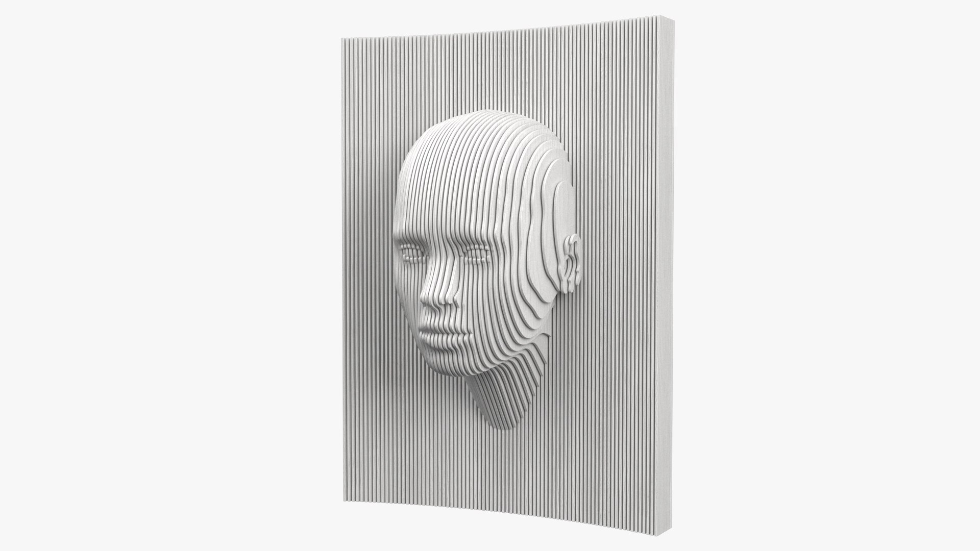 3D Model Modern Parametric Human Head Wall Art - TurboSquid 2358357