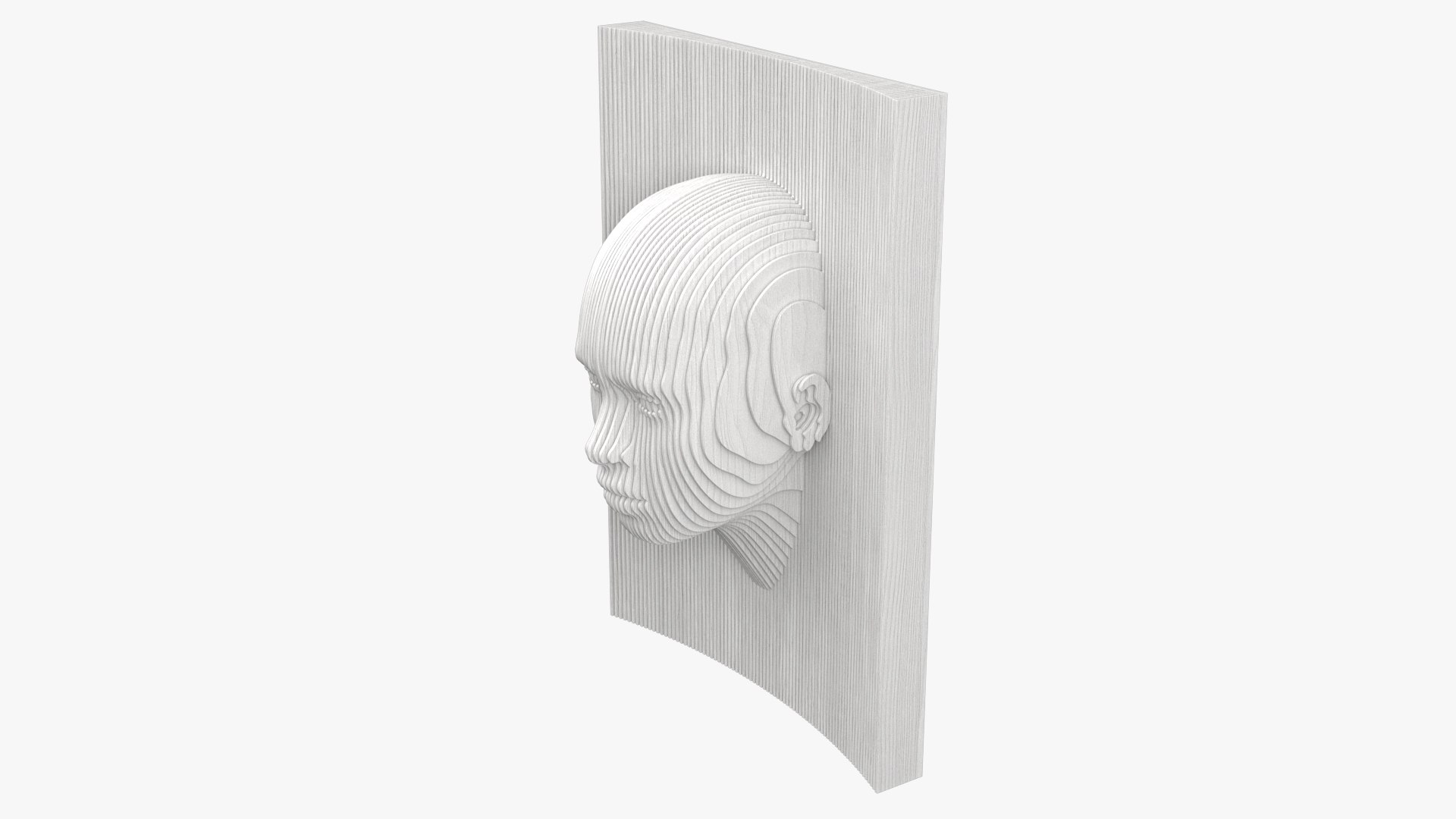 3D Model Modern Parametric Human Head Wall Art - TurboSquid 2358357