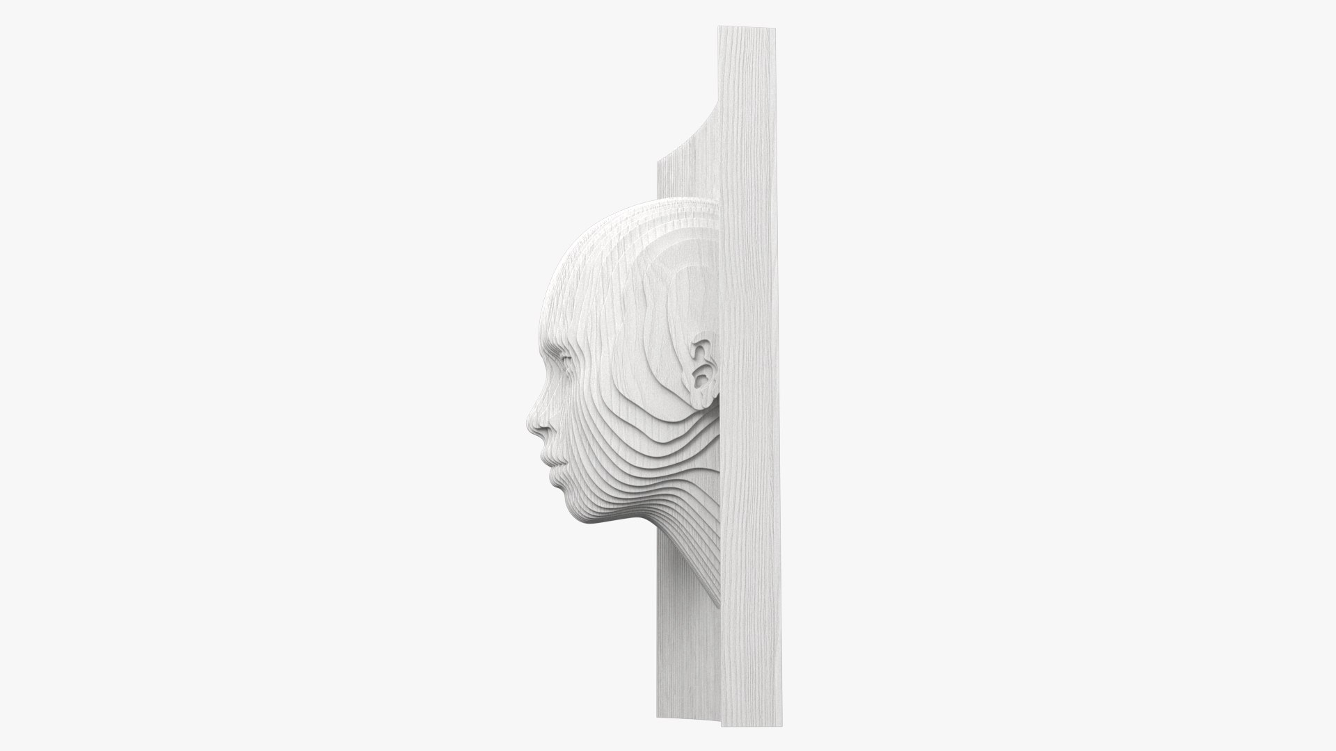 3D Model Modern Parametric Human Head Wall Art - TurboSquid 2358357