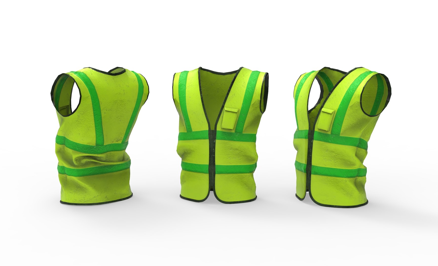 3D Model Realistic Worker Vest 001 - TurboSquid 2204177