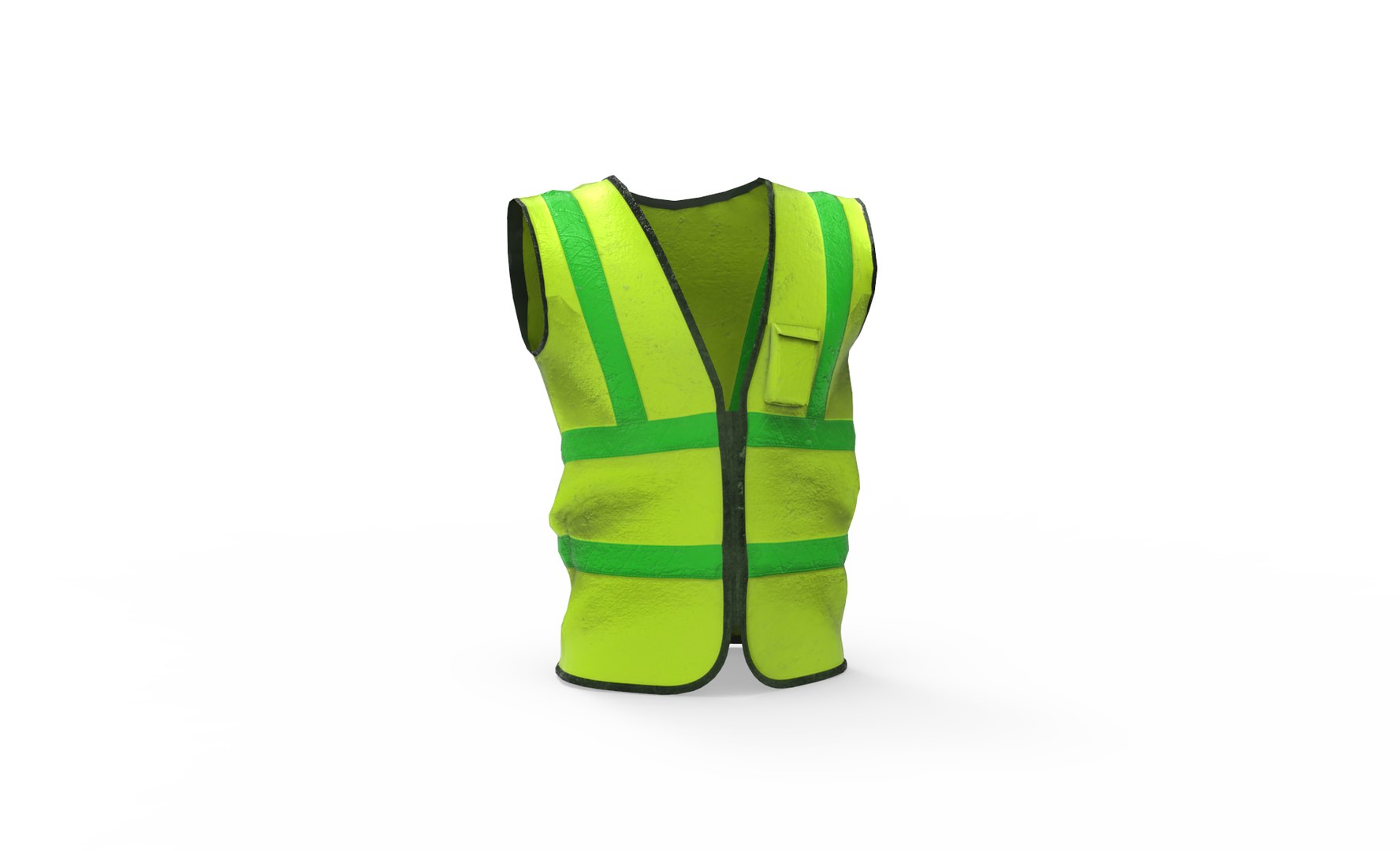 3D Model Realistic Worker Vest 001 - TurboSquid 2204177