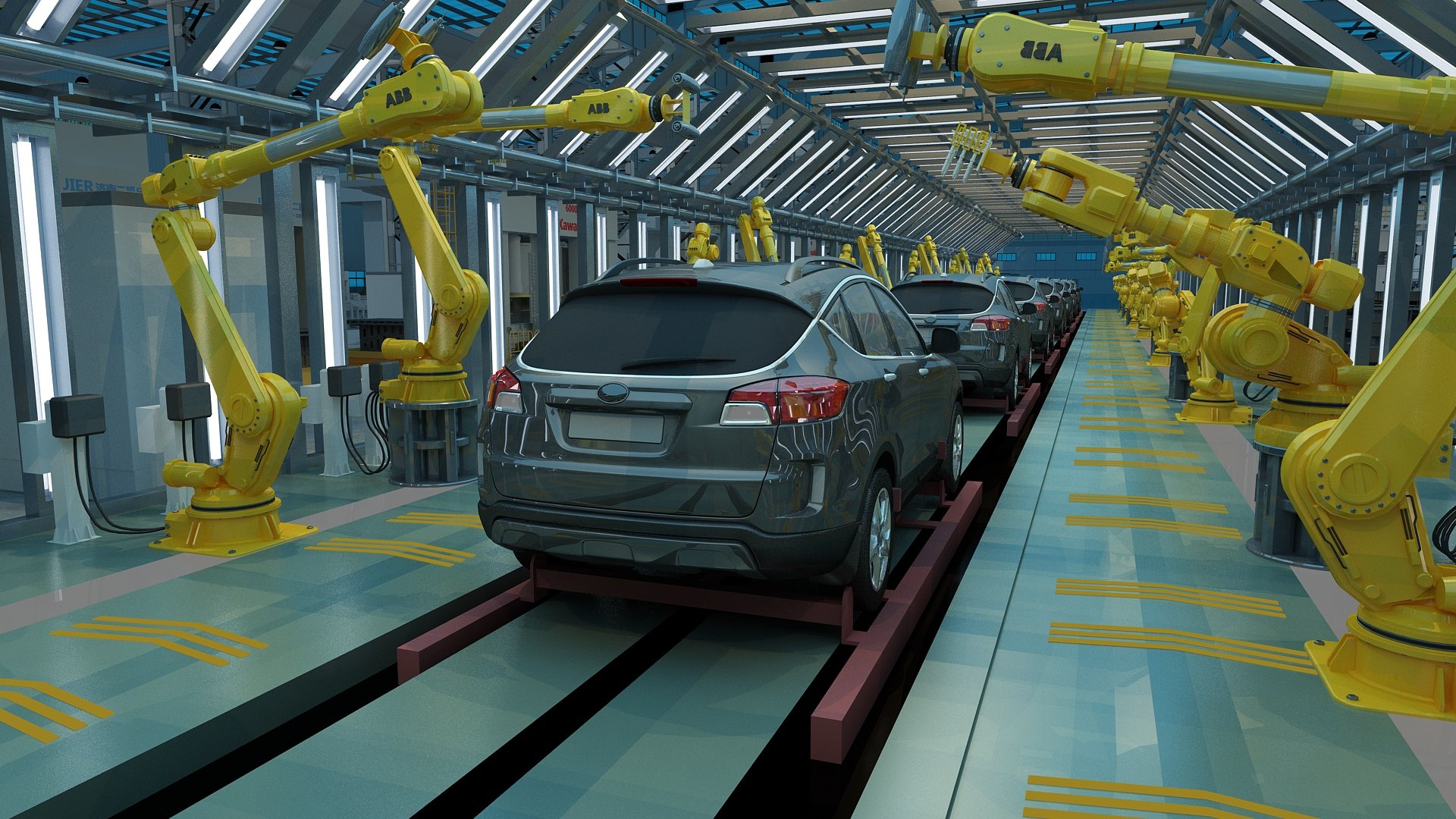 Car Manufacturing Factory 3D - TurboSquid 1904396