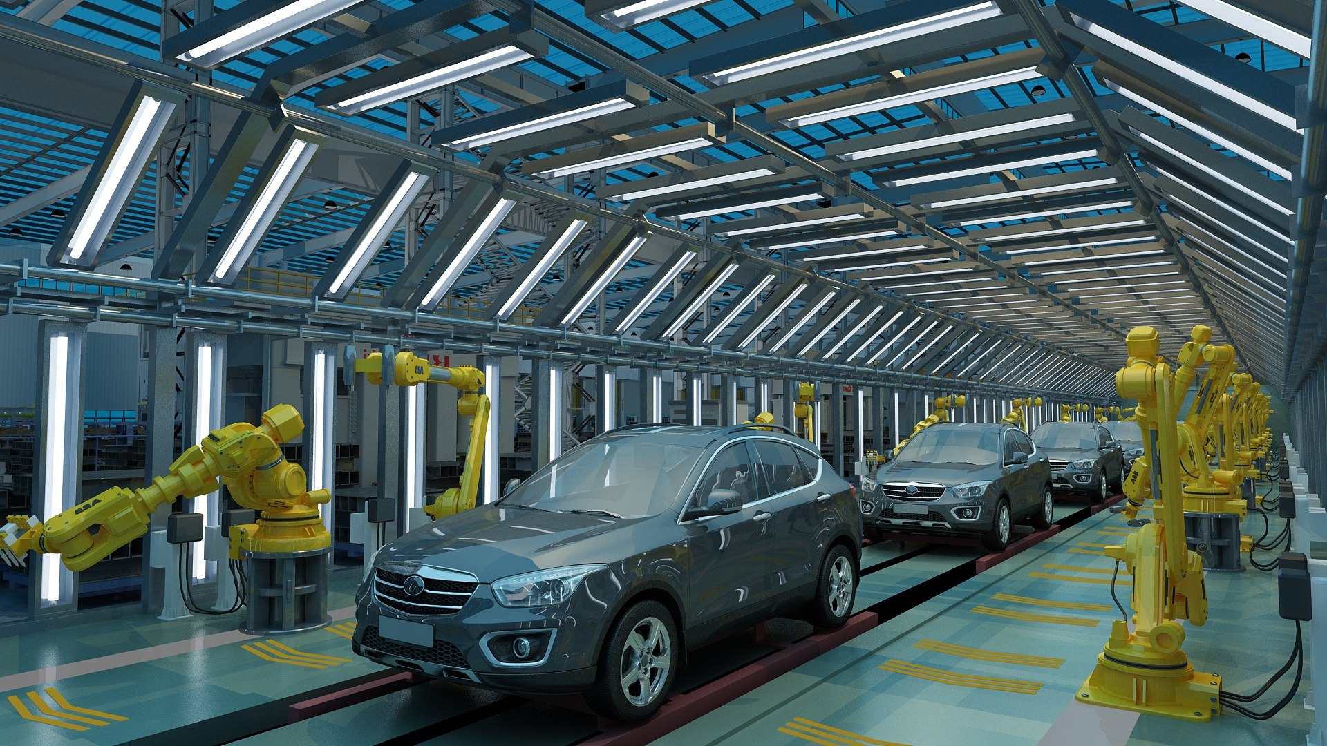 Car Manufacturing Factory 3D - TurboSquid 1904396