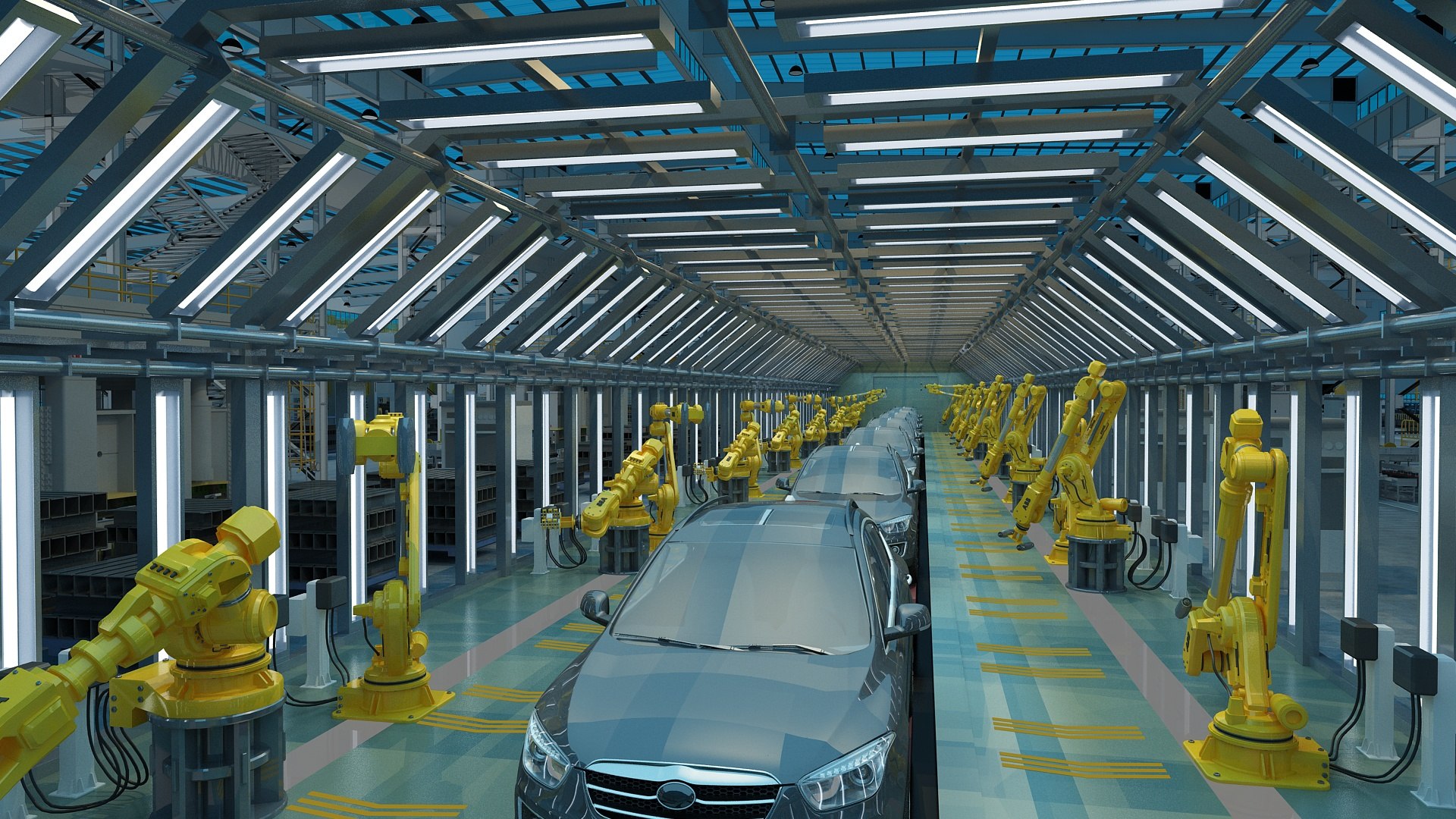 Car Manufacturing Factory 3D - TurboSquid 1904396