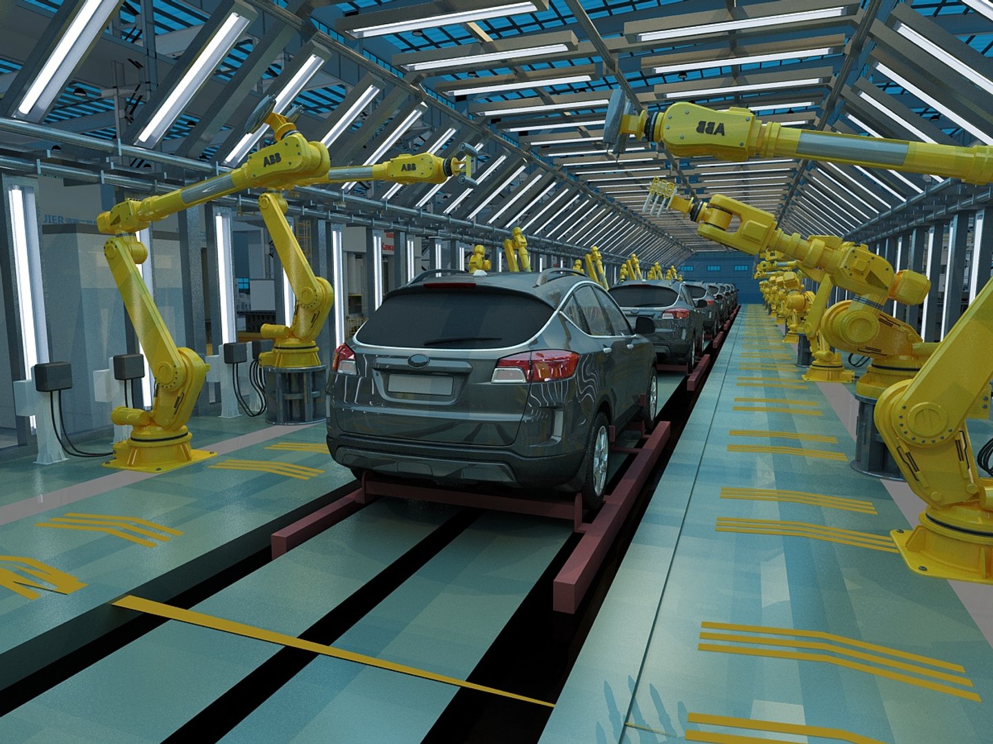 Car Manufacturing Factory 3D - TurboSquid 1904396