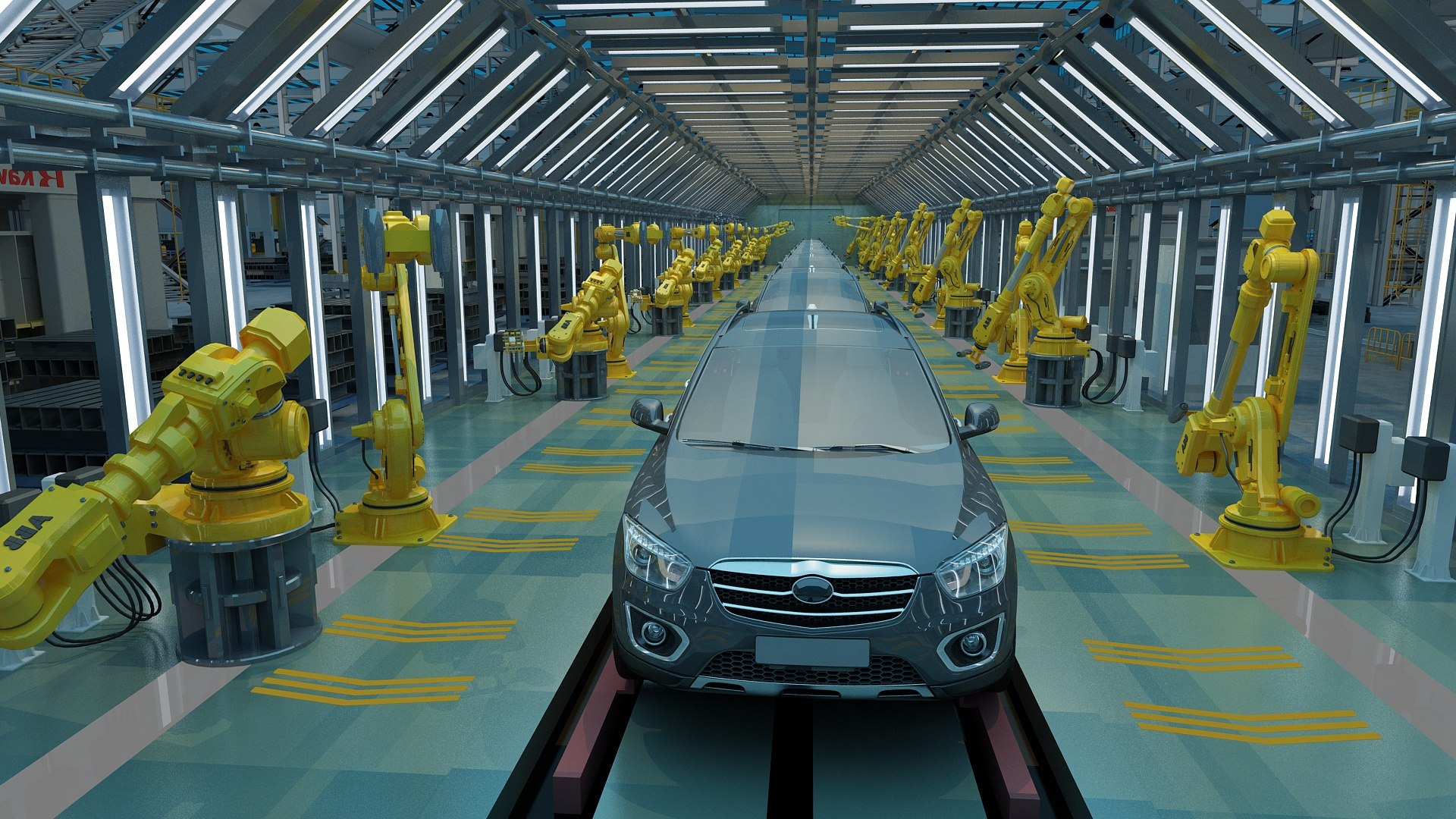 Car Manufacturing Factory 3D - TurboSquid 1904396