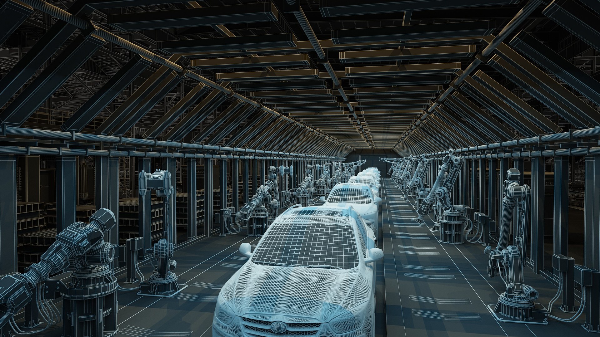 Car Manufacturing Factory 3D - TurboSquid 1904396