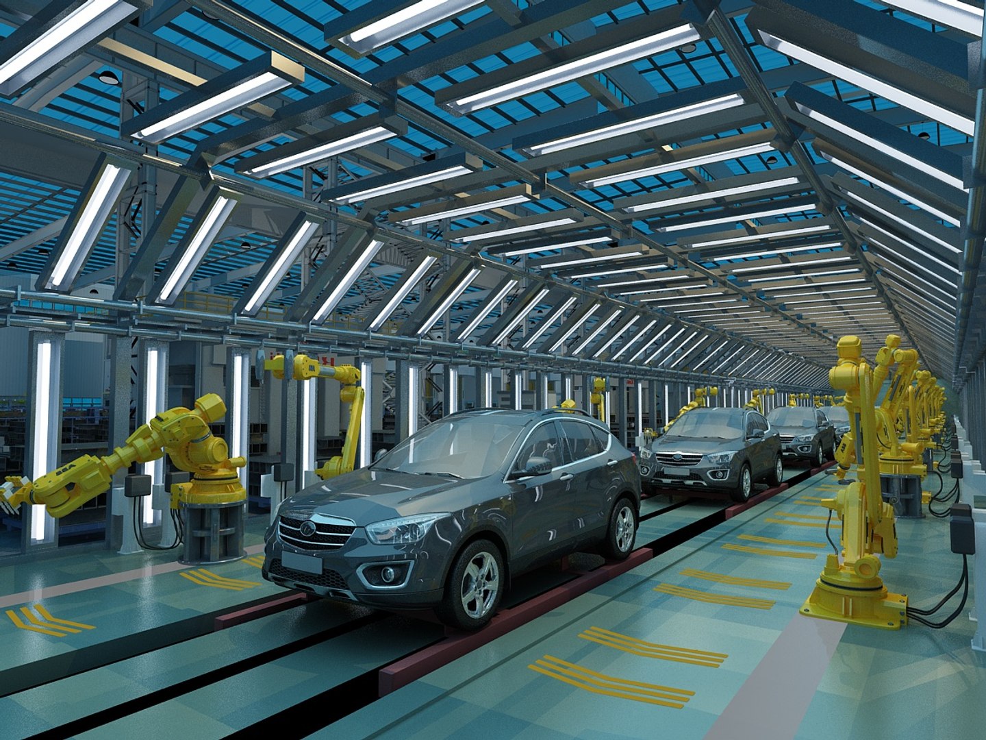 Car Manufacturing Factory 3D - TurboSquid 1904396