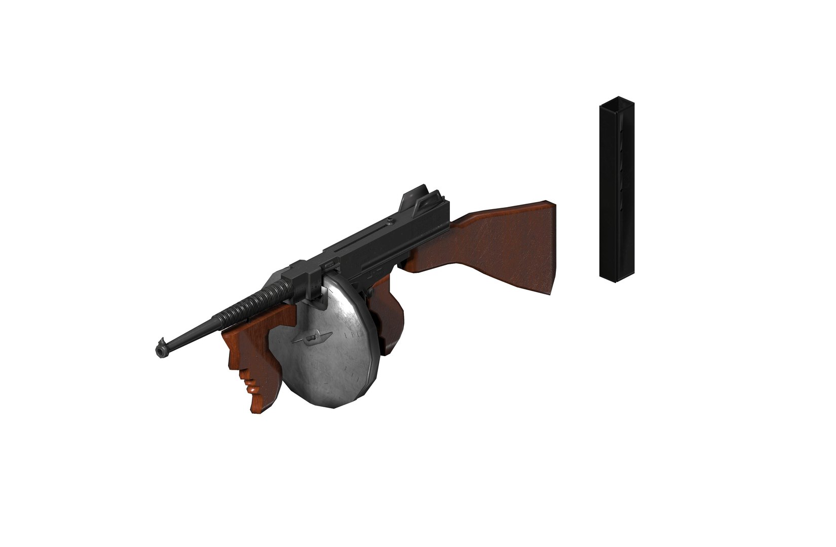 3D Thompson Sub Machine Gun M1921 A Model - TurboSquid 2192274