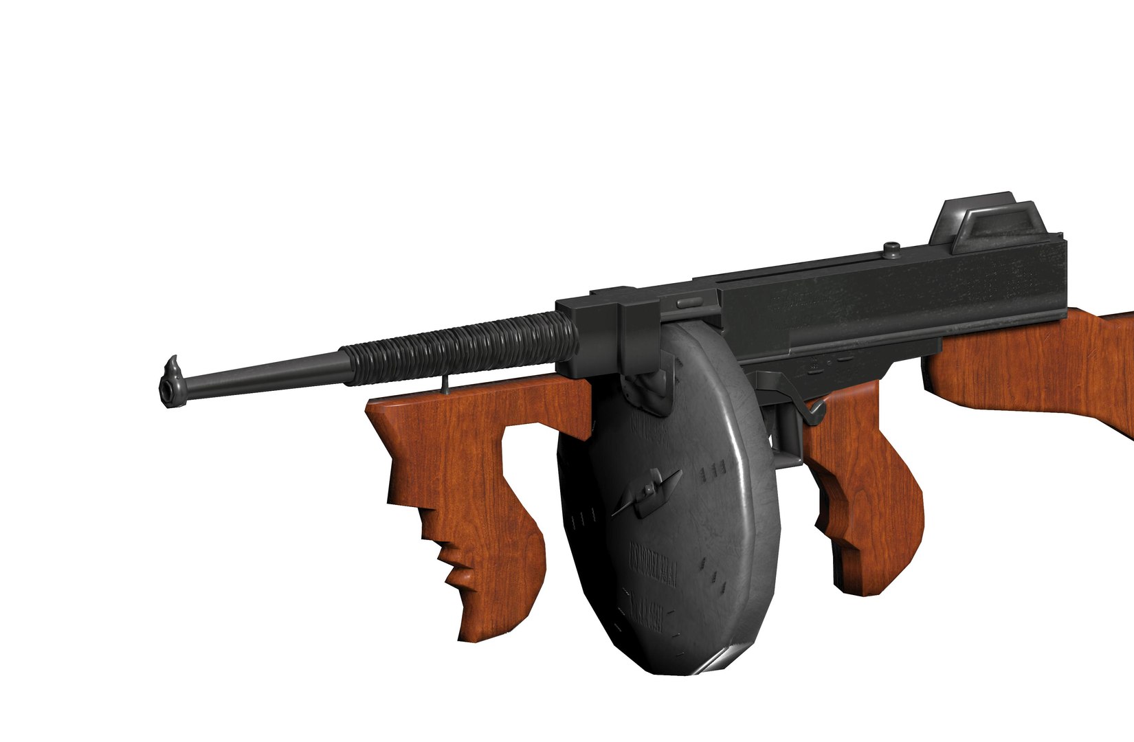 3D Thompson Sub Machine Gun M1921 A Model - TurboSquid 2192274