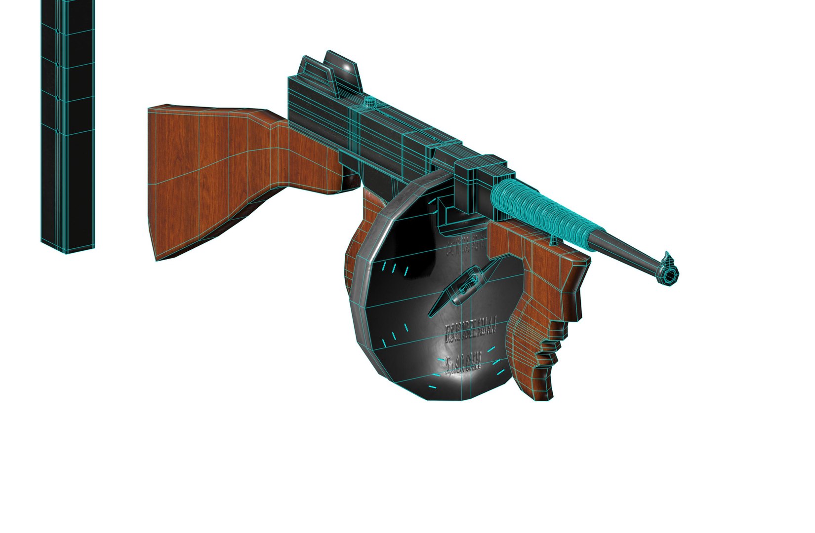 3D Thompson Sub Machine Gun M1921 A Model - TurboSquid 2192274