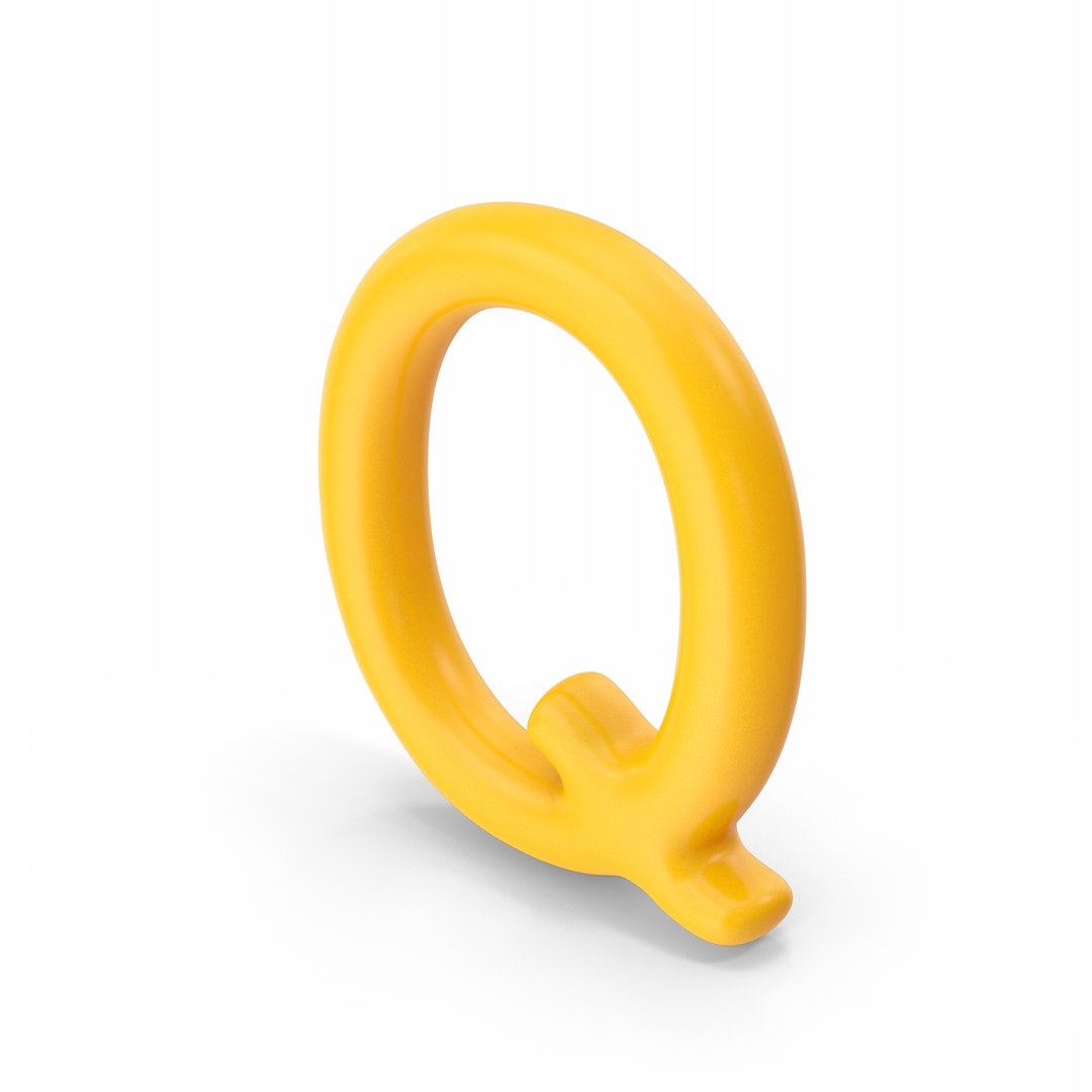3D Letter Q Orange Model - TurboSquid 1865793