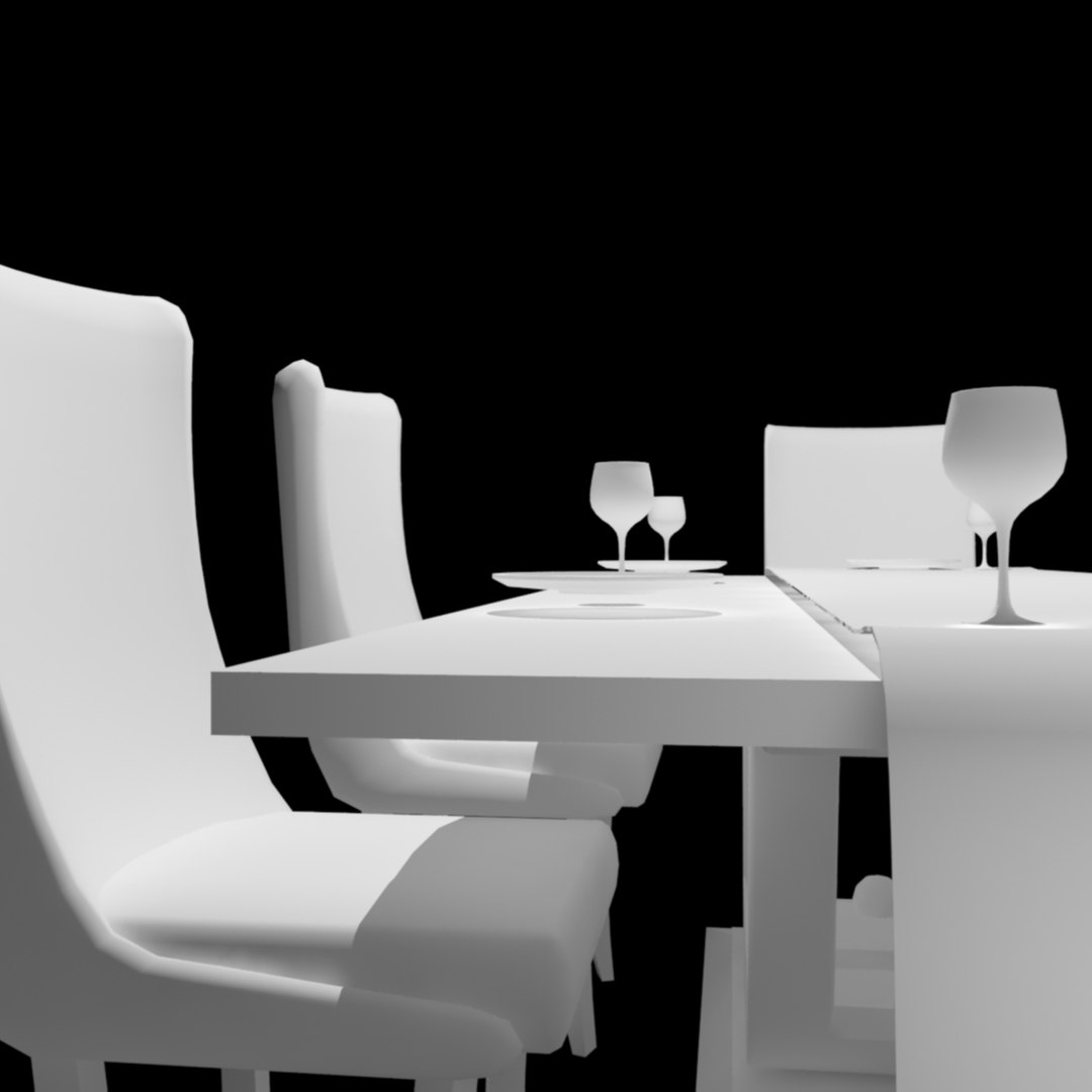 Dinning Table Chair Set 3D Model - TurboSquid 2067702