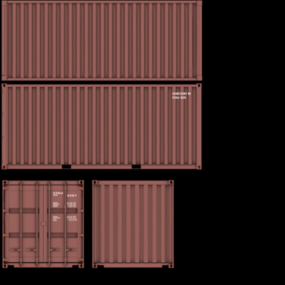 Megapott Container Ship Class 3d Model