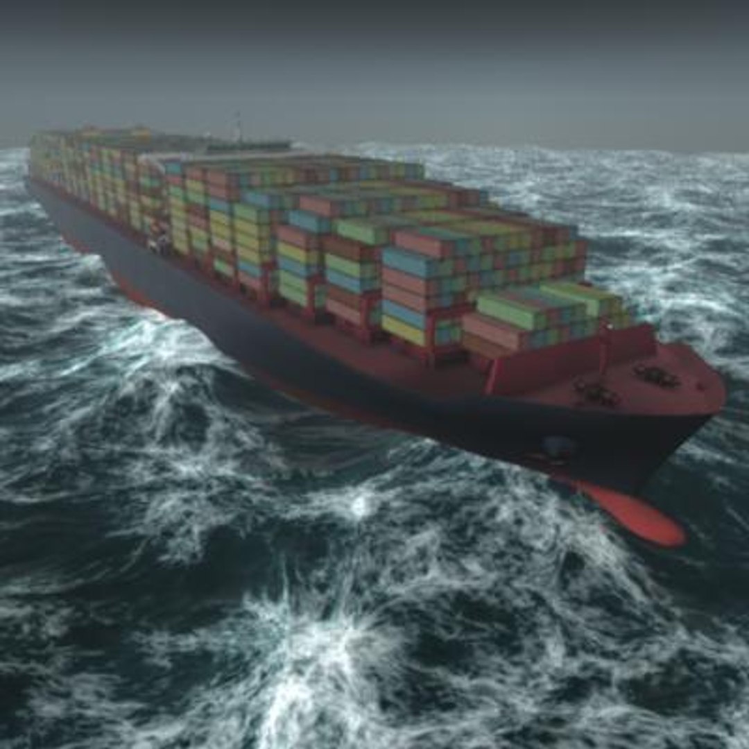 Megapott Container Ship Class 3d Model